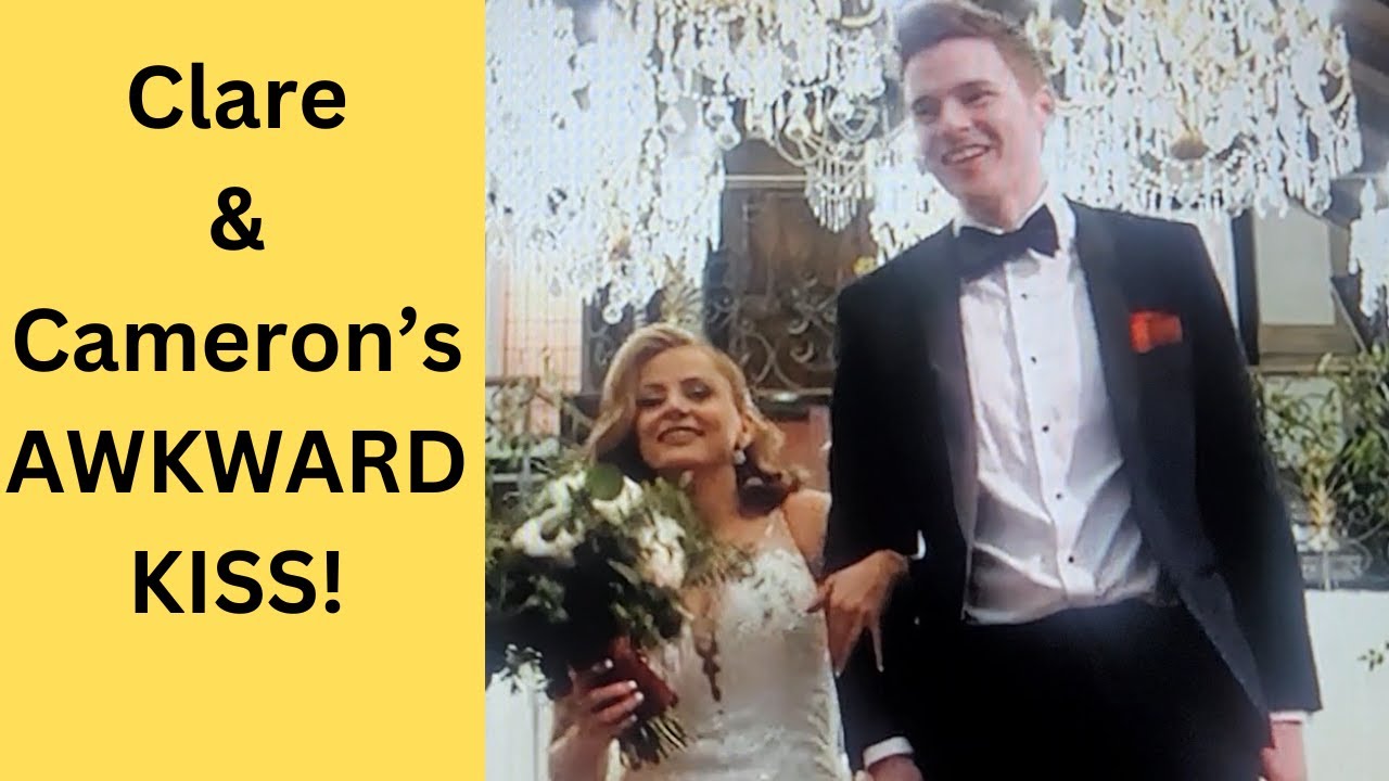 Clare and Cameron make it official and seal it with a VERY AWKWARD KISS ...