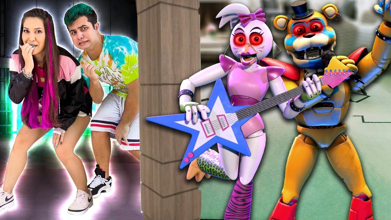 ANIMATRONICS DO FIVE NIGHTS AT FREDDYS INVADIU A CASA DO WIIZINHO E DA ...