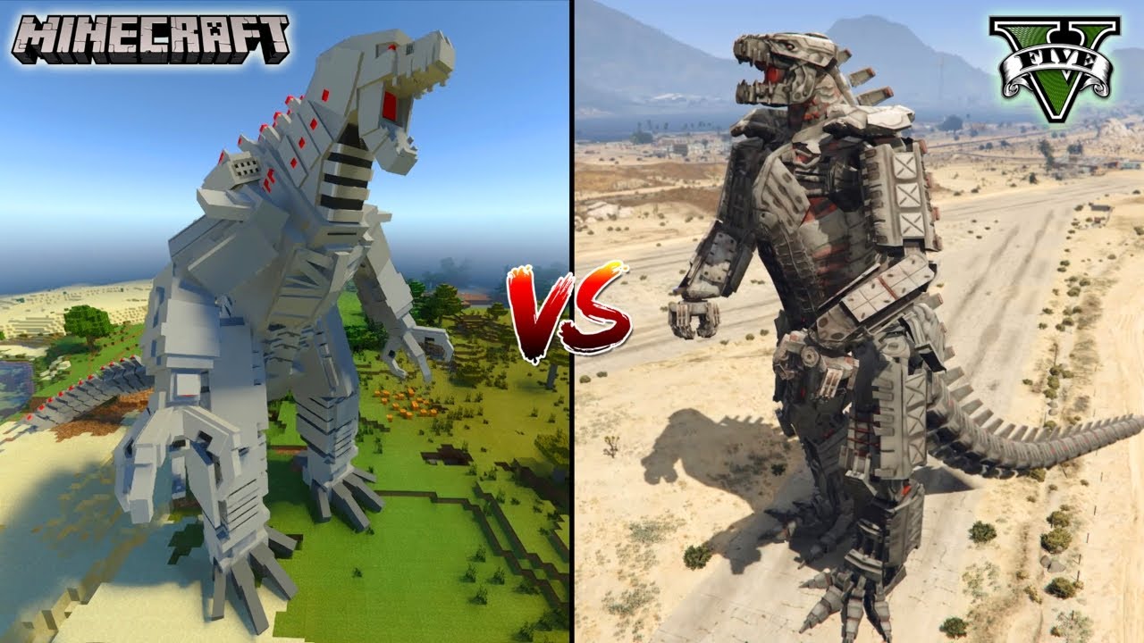MINECRAFT MECHAGODZILLA VS GTA 5 MECHAGODZILLA - WHO IS BEST? - YouTube