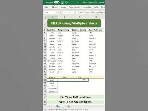 How to Apply Multiple FILTERS Using FILTER Function - YouTube