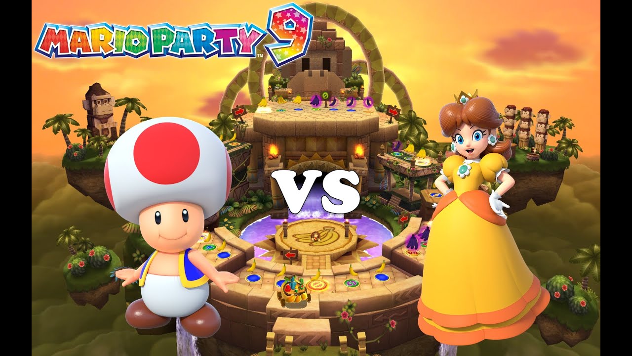 Mario Party 9 - Toad vs Daisy - DK's Jungle Ruins - YouTube