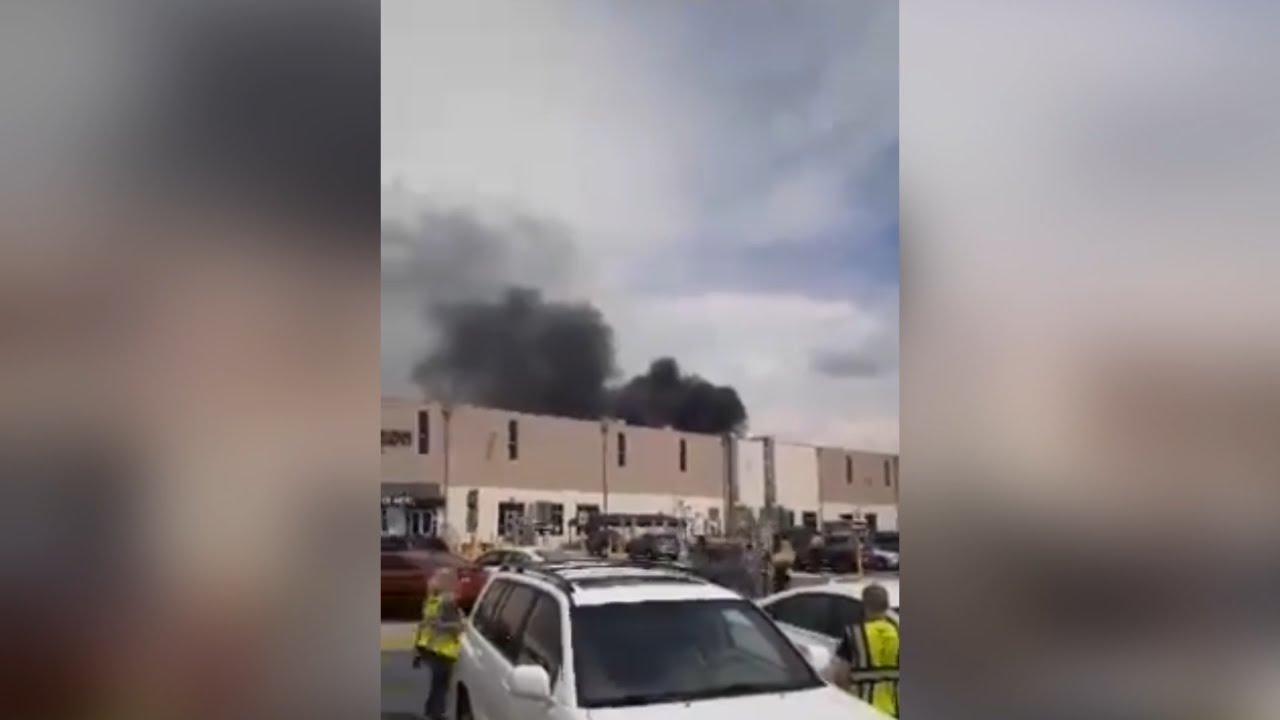 JUST IN — Major fire reported at an Amazon Distribution Facility in ...