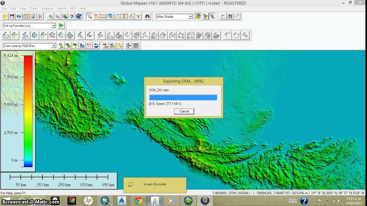 Adquisición de un MDE a través de Global Mapper V16.1 y obtención de curvas de nivel.. - YouTube