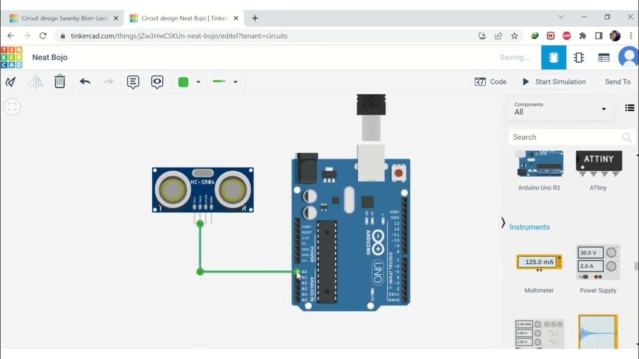 Simulasi Arduino Menggunakan Tinkercad || Mobile Robot Obstacle Avoider - YouTube