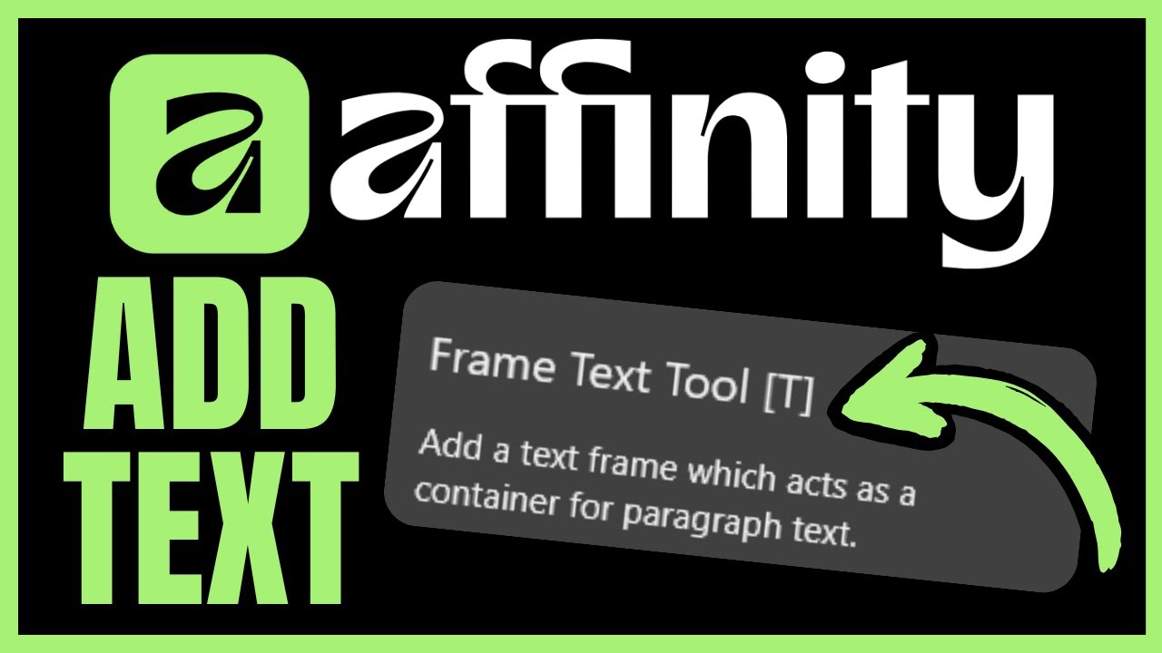 How To ADD TEXT In Affinity (QUICK & EASY) 2026 - YouTube