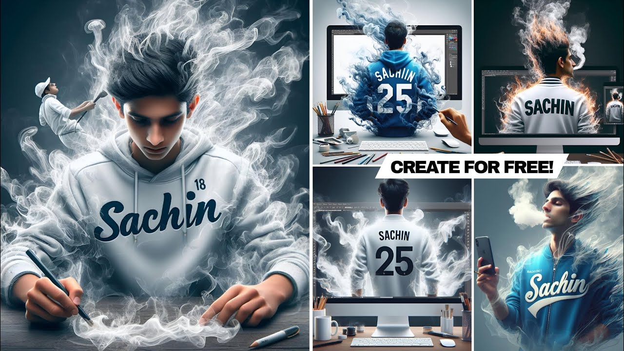 How To Create Sketch Boy Your Name Text Ai Image | Bing Ai Image Create ...