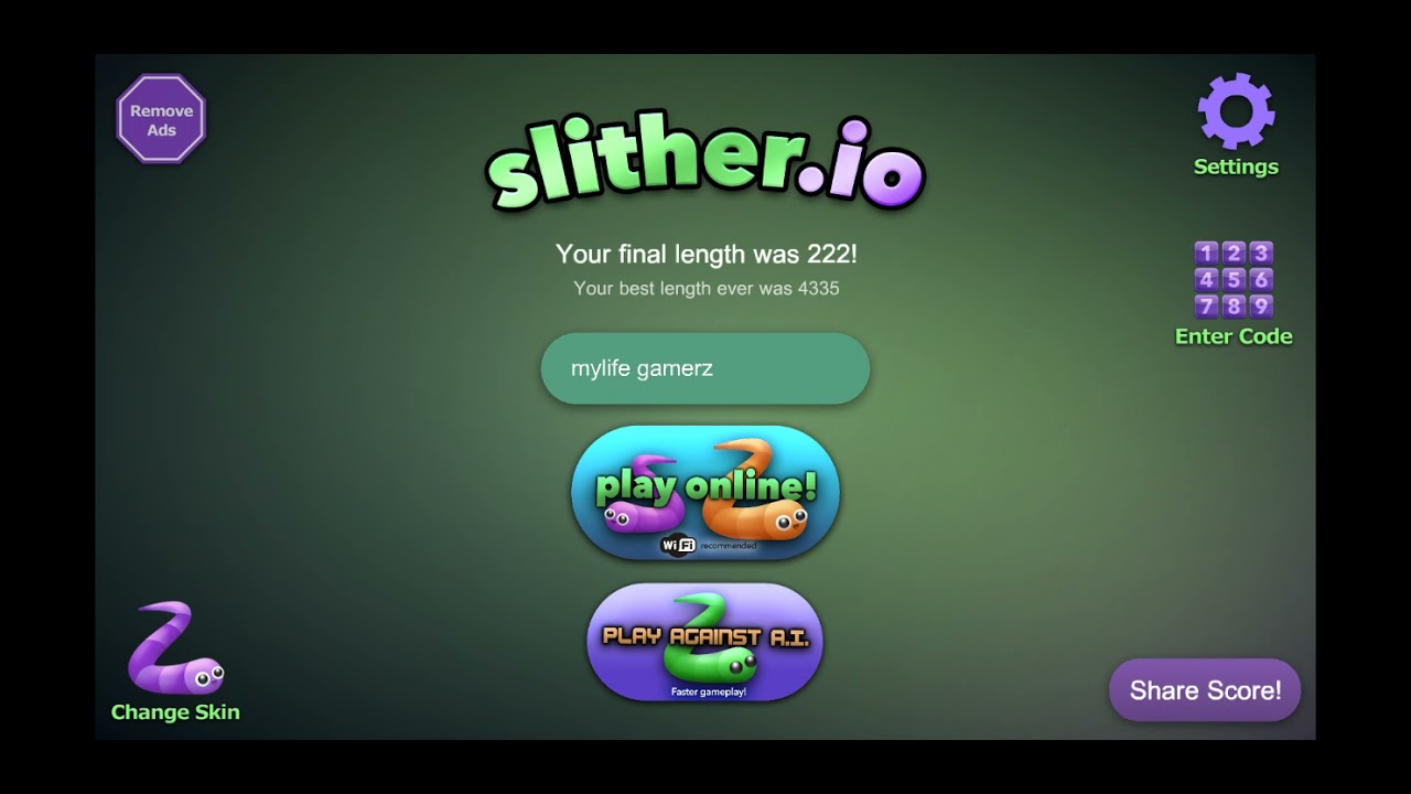 slither.i.o game play - YouTube