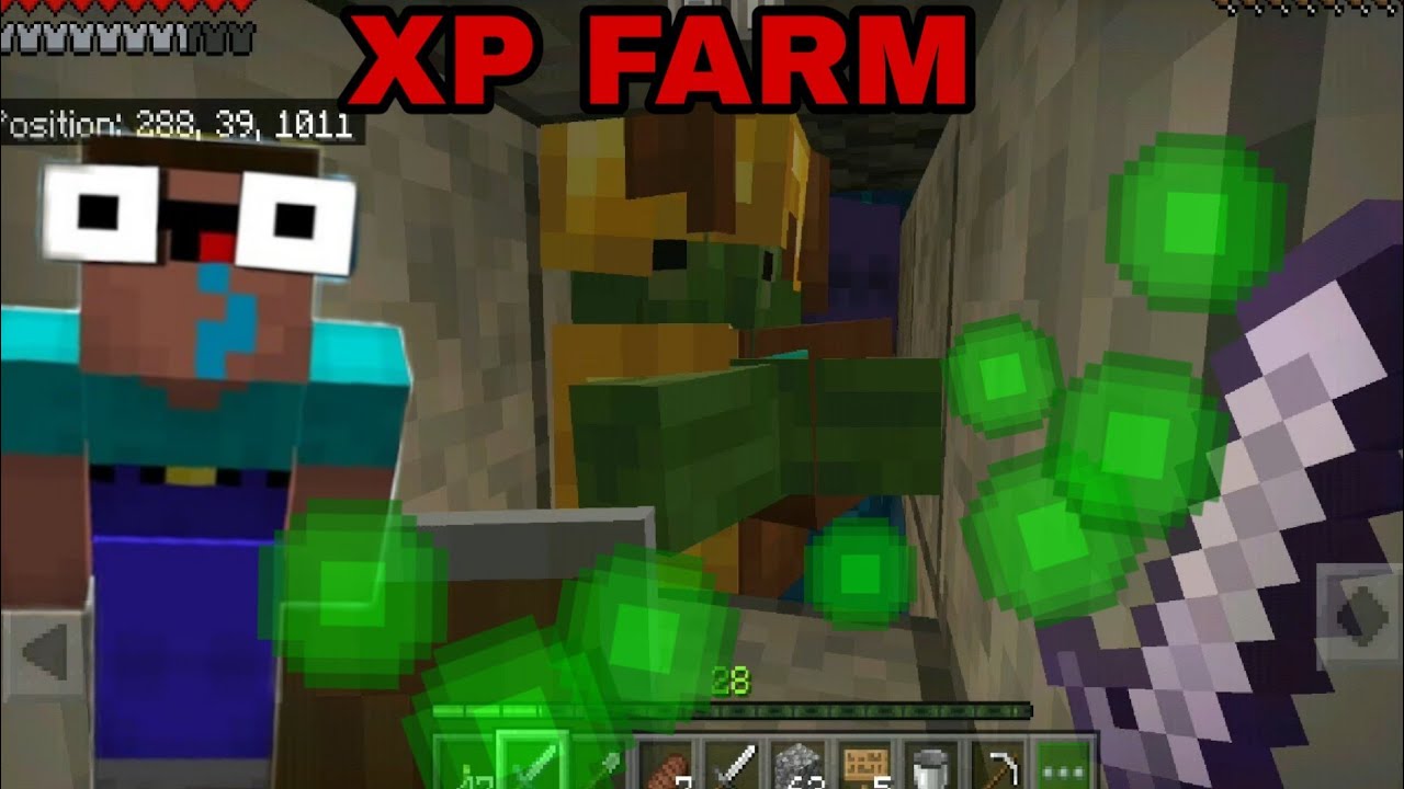 I have a infinite XP farm in Minecraft 🤩 || Minecraft Pocket Edition ...