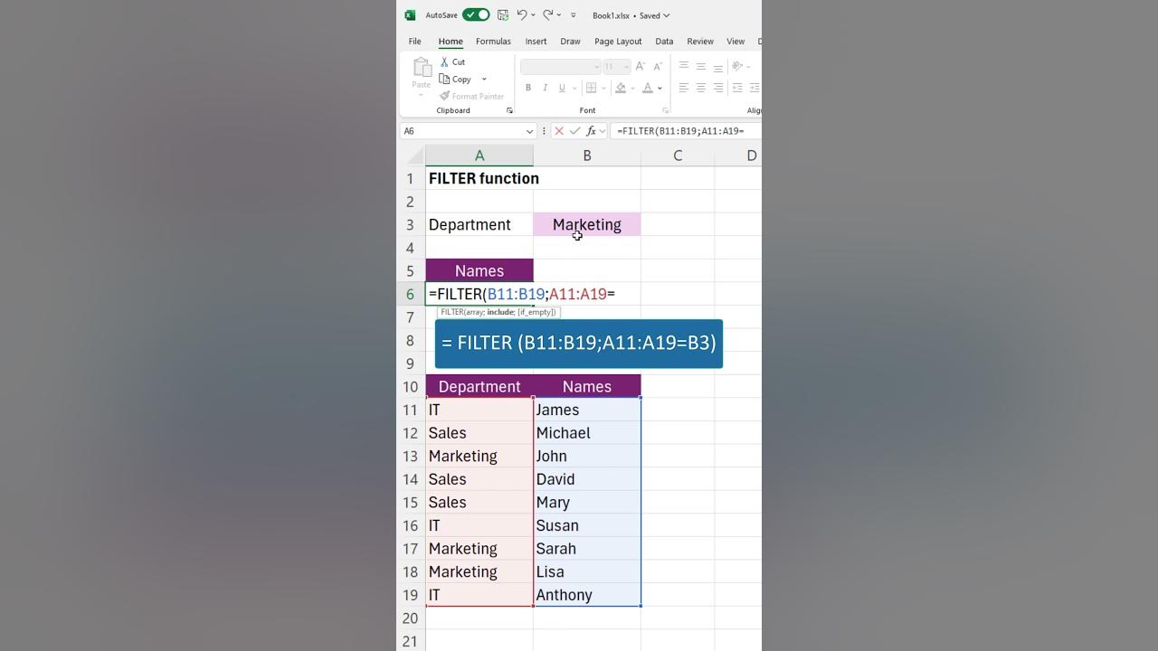 Amazing FILTER function in Excel - YouTube