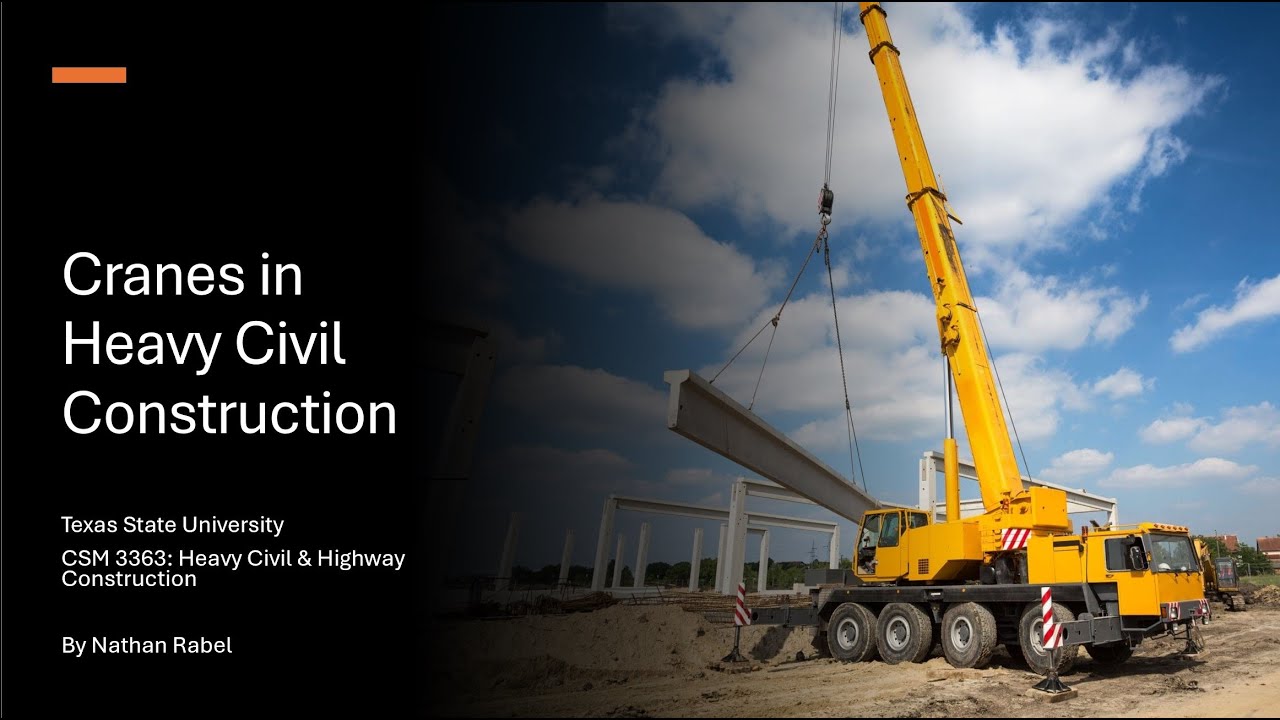Cranes in Heavy Civil Construction - YouTube