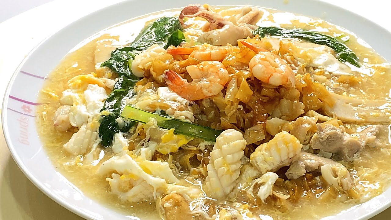 Wat Tan Hor Recipe l Fried Rice Noodles With Smooth Eggs Gravy l 滑蛋河 l ...