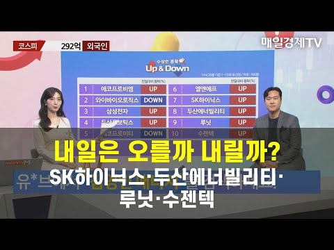 [수상한 종목 UP&DOWN] 내일은 오를까 내릴까? SK하이닉스·두산에너빌리티·루닛·수젠텍 김영민 , MBN골드 매니저 - YouTube