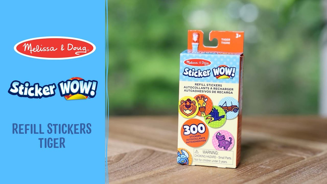 Melissa & Doug Sticker WOW!™ Refill Stickers – Tiger (Stickers Only ...