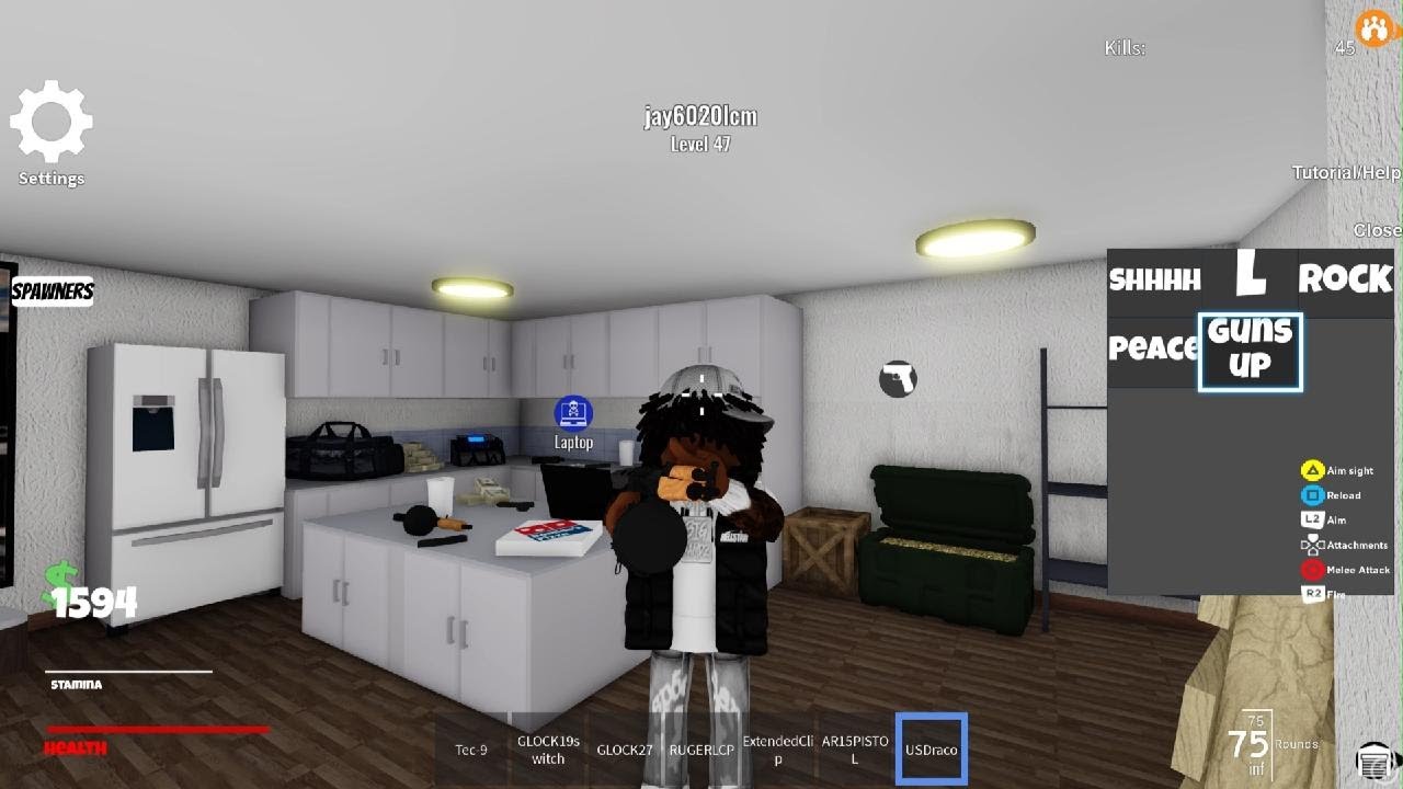 Playing roblox street shootout - YouTube