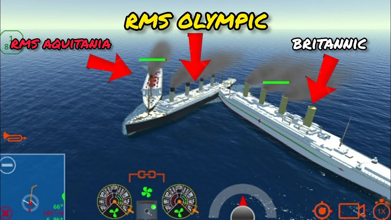 Britannic,RMS Olympic,RMS Aquitania - Ship Handling Simulator - YouTube