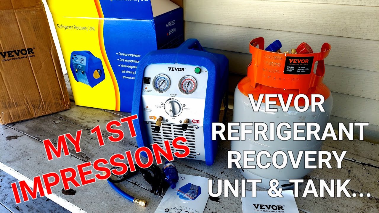 VEVOR REFRIGERANT RECOVERY UNIT AND TANK REVIEW - YouTube