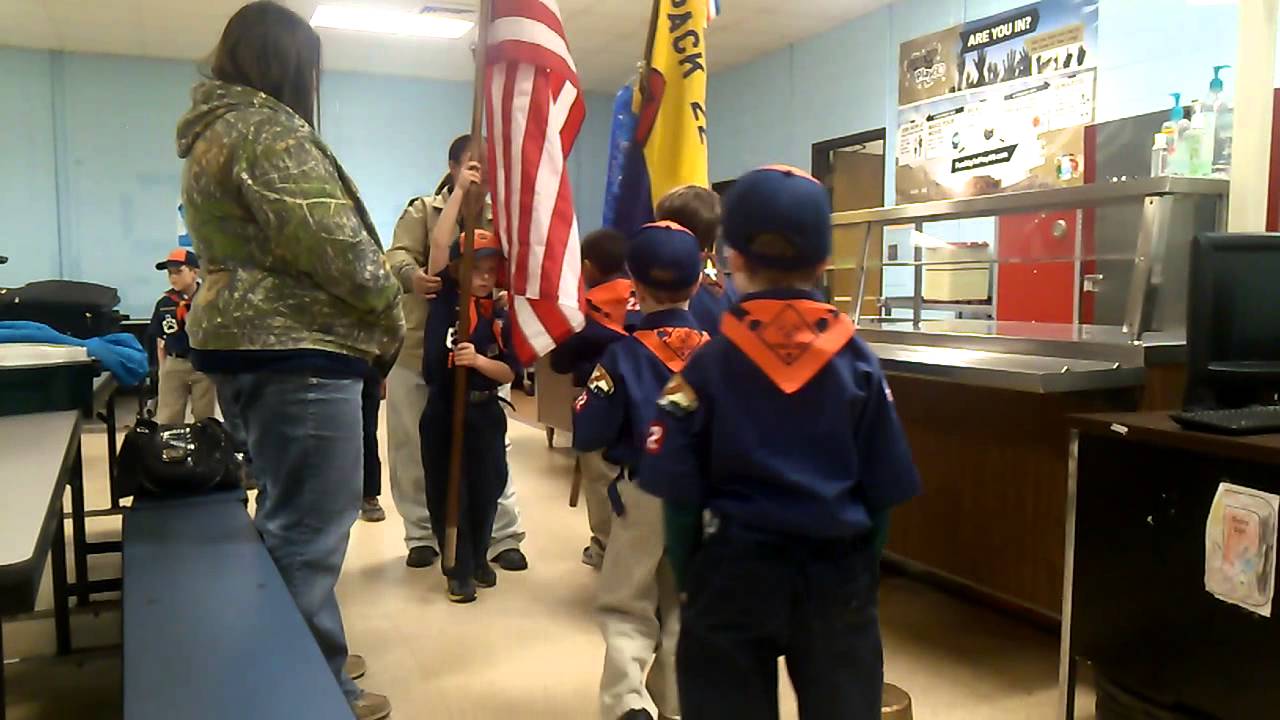 Cub Scout Flag Ceremony Pack 22 Youtube