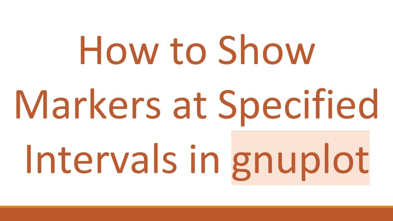 How to Show Markers at Specified Intervals in gnuplot - YouTube