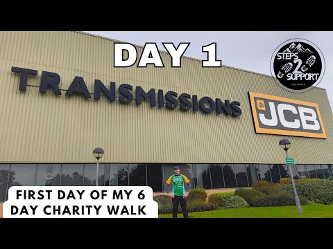 Day 1 of my JCB x NSPCC Charity Walk! - YouTube
