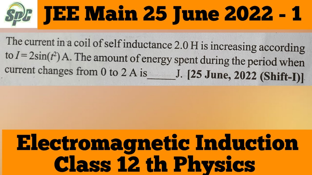 The current in a coil of self inductance 2 H is increasing according to ...