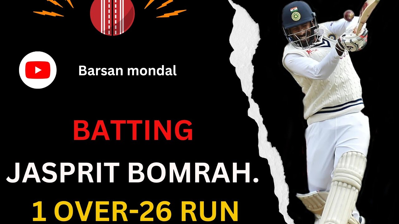 JASPRIT BOMRAH ka six|| JASPRIT BOMRAH ka four|| JASPRIT BOMRAH 1 over ...