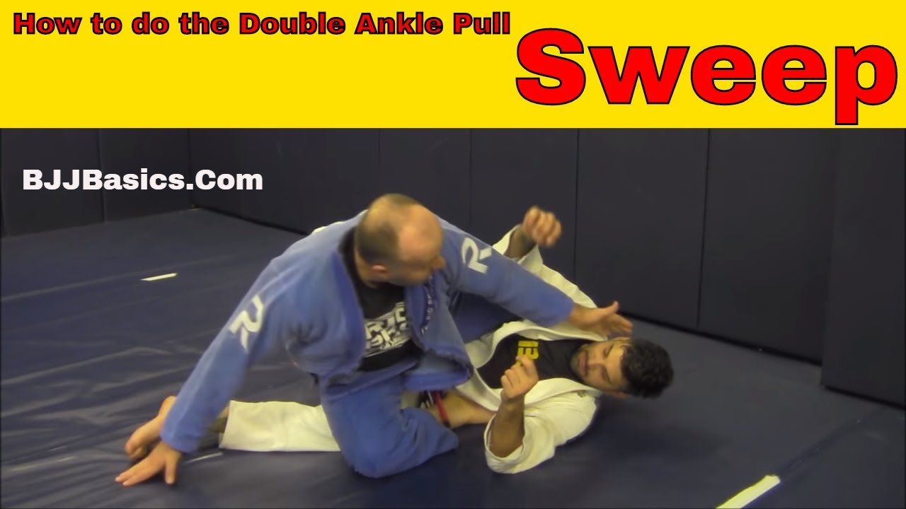 BJJ Basics: Sweep vs Standing Opponent Closed Guard Double Ankle Pull ...