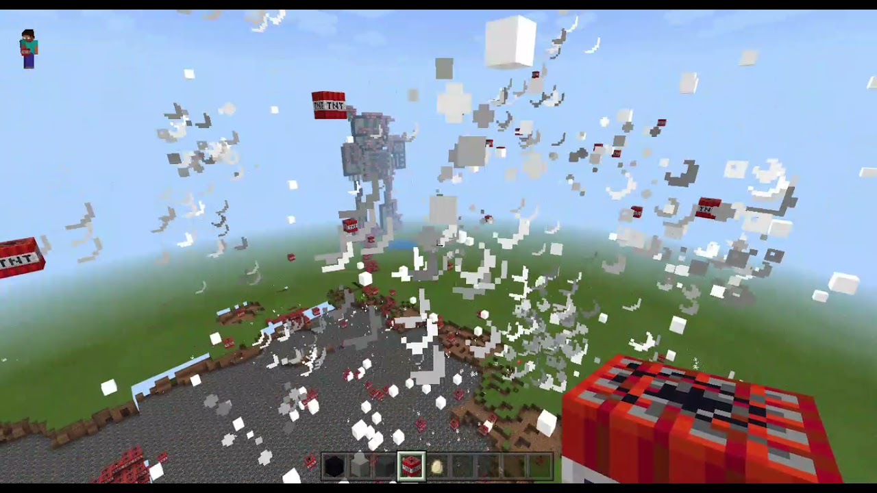 Minecraft TNT explosion Ruv and the World - YouTube