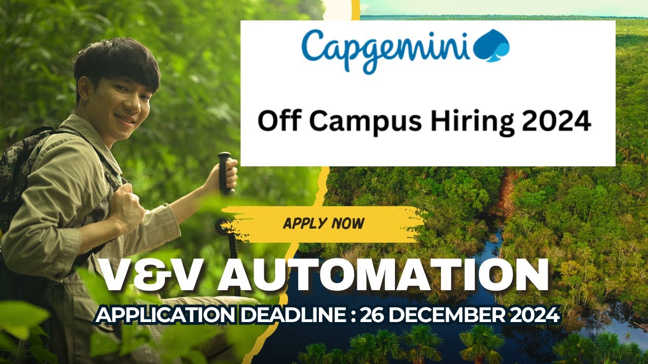 Capgemini is hiring for V&V Automation | Apply now @DIVINE-i4U - YouTube