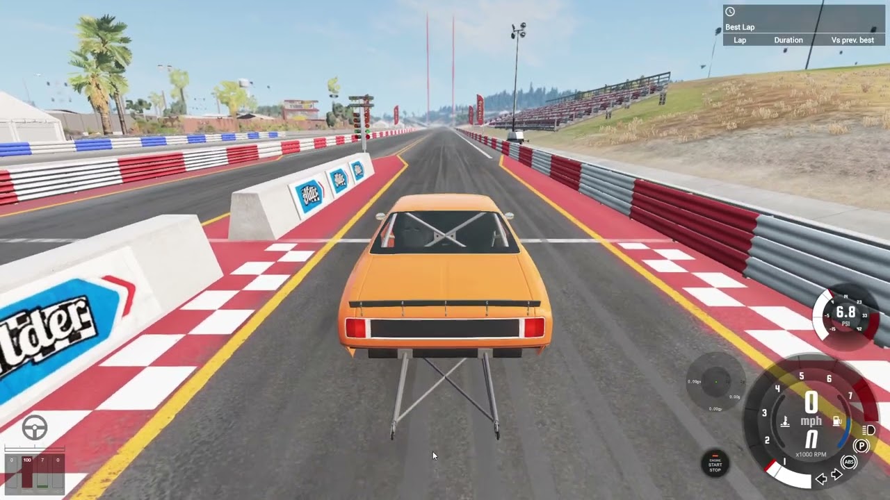 BeamNG.drive West Coast USA Drag Strip Speedrun 7s 917ms - YouTube