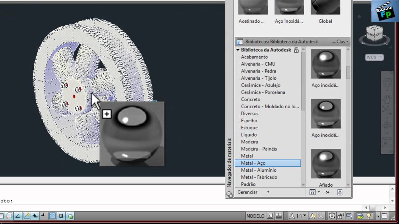 Aula de AutoCad - RODA DE CARRO / modelagem 3D part 2 de 2 - YouTube