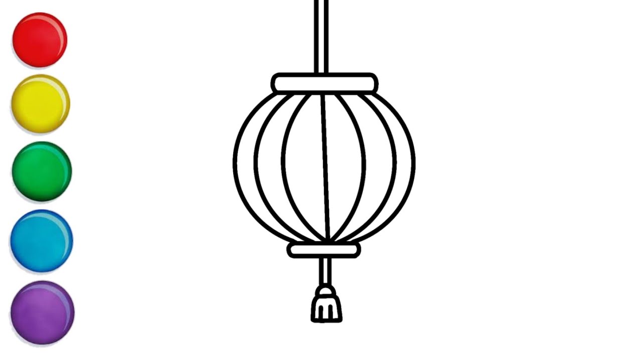 Cara menggambar lampion Imlek | How to draw Chinese New Year Lanterns ...
