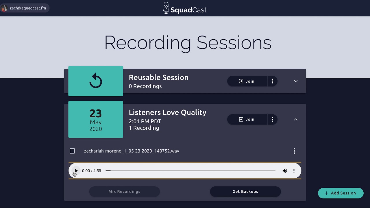 Listen to Recordings from the Sessions Page - YouTube
