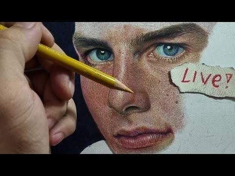 Drawing LIVE using Faber Castell Polychromos Colored Pencil- Tutorial ...