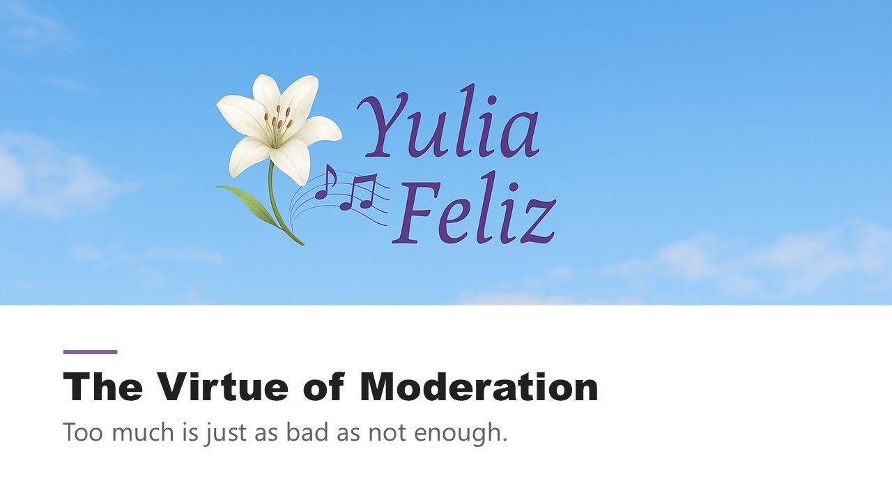 Message #2- The Virtue of Moderation - YouTube