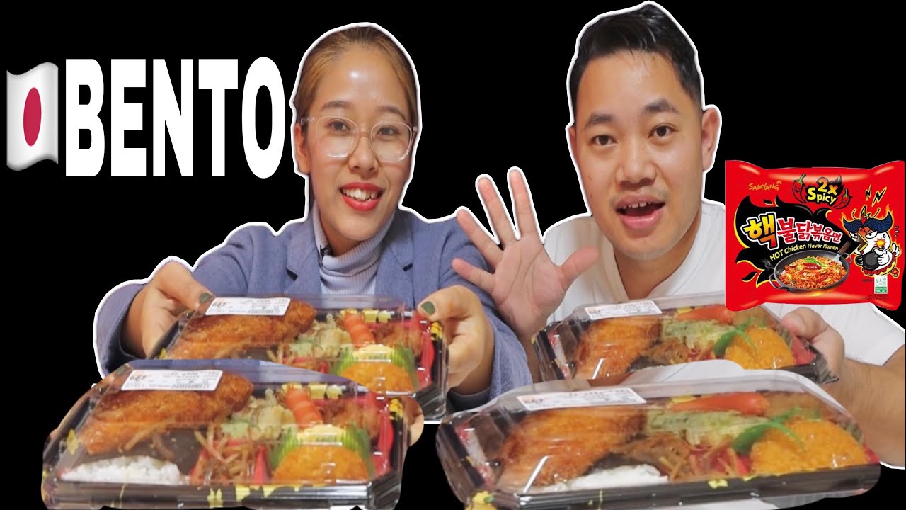 JAPANESE FOOD CHALLENGE WITH 2x Spicy 🥵 noodles /JAPANESE LUNCH BOX# ...