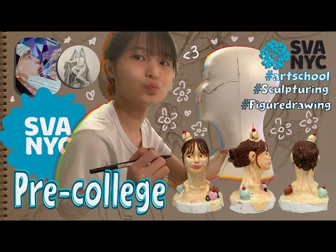2022Vlog: SVA pre-college program, nyc art school, sculpturing, portrait drawing, figure drawing