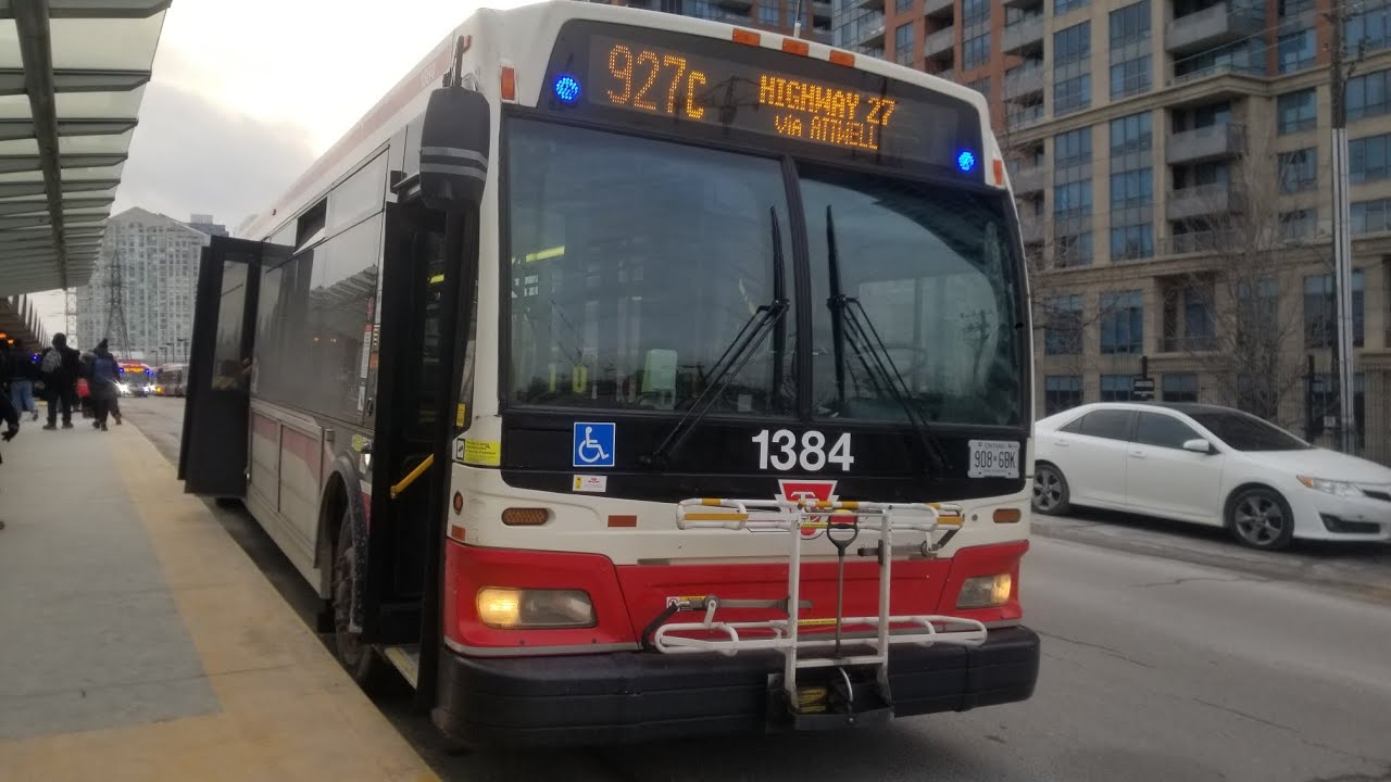 TTC Orion 7 Next gen hybrid #1384 On route 927C Highway 27 Express ...