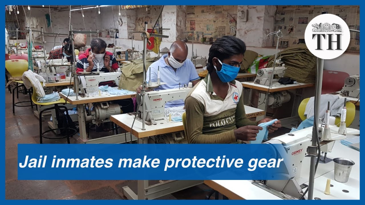 Jail inmates in Karnataka make reusable masks - YouTube