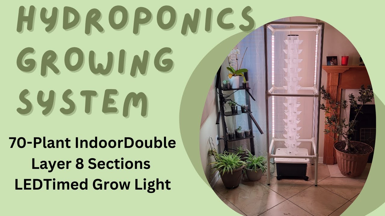 Grow 70 Plants Indoors with Sjzx Hydroponics Vertical Garden 2.0 | LED ...