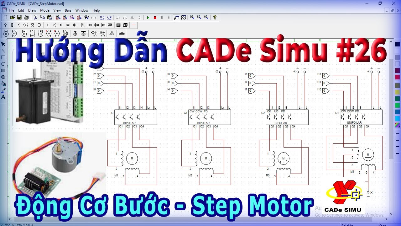 🔴 CADe Simu #26 | Điều Khiển Động Cơ Bước | Step Motor - YouTube