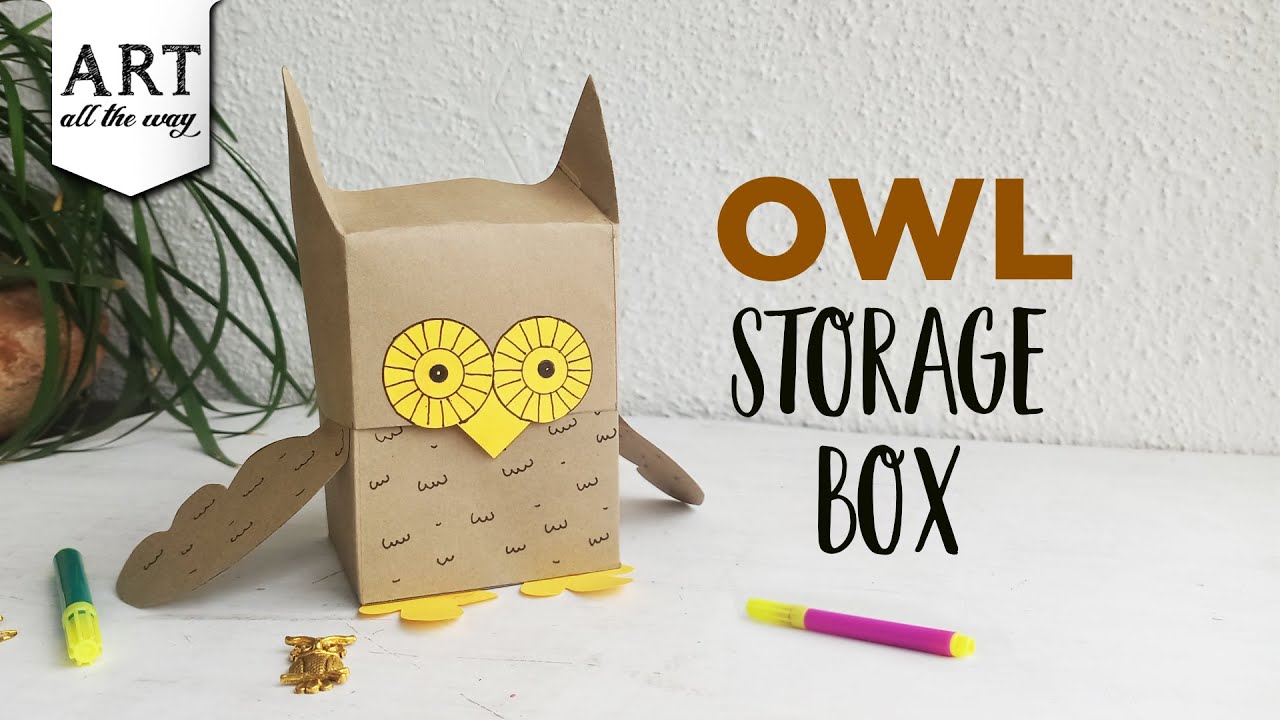 Owl Storage Box | Desk Organizer | DIY Storage Box | Desk Decor - YouTube