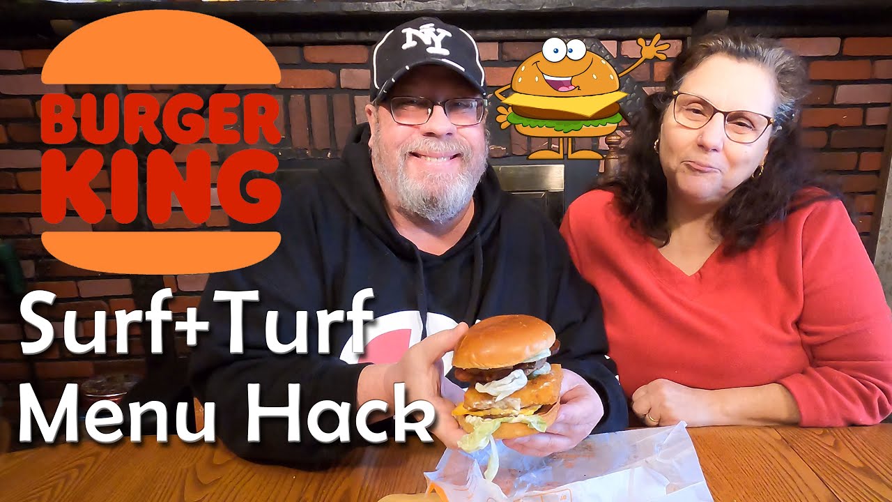 BURGER KING® 🍔👑 | MENU HACK - CRUNCHY SURF & TURF 🐟🐄🍔 | JKMCraveTV ...