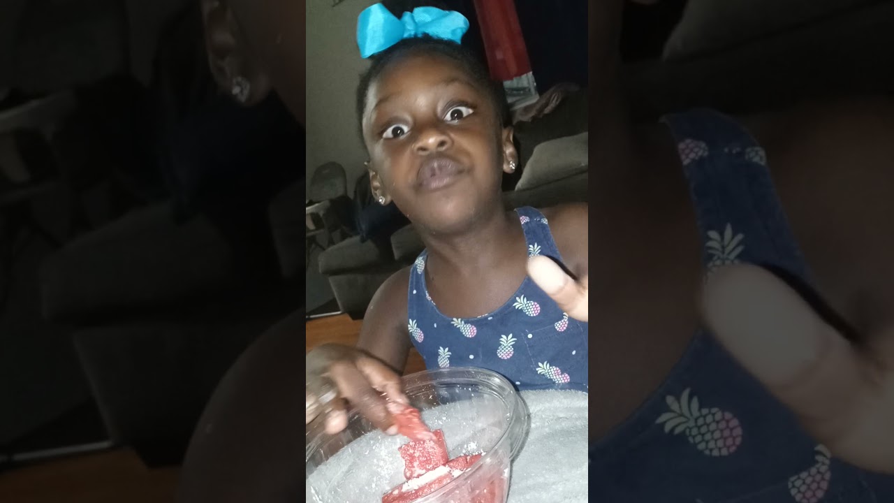 Nala tries powdered watermelon..her fav fruit - YouTube