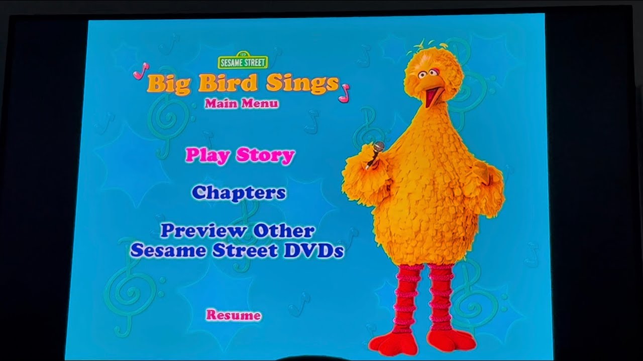 Sesame Street BIG BIRD SINGS DVD Menu Walkthrough - YouTube