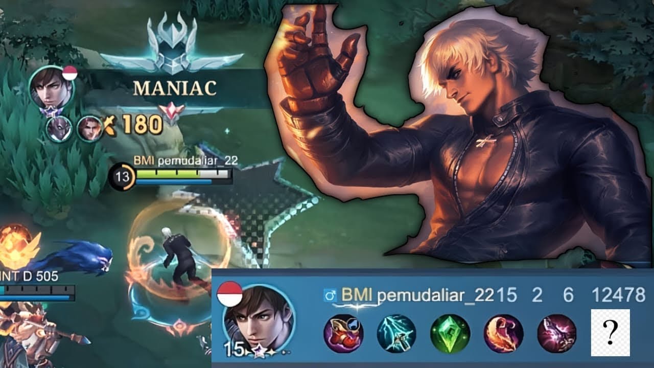 GUSION PAKE SKIN KOF REVAMP AUTO DAPAT MANIAC ️ ️GUSION GAMEPLAY ...