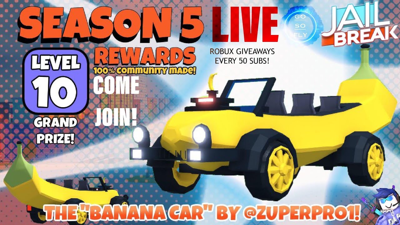 Roblox Jailbreak Live Stream! - SEASON 5 UPDATE! COME JOIN US! 6.8K ...
