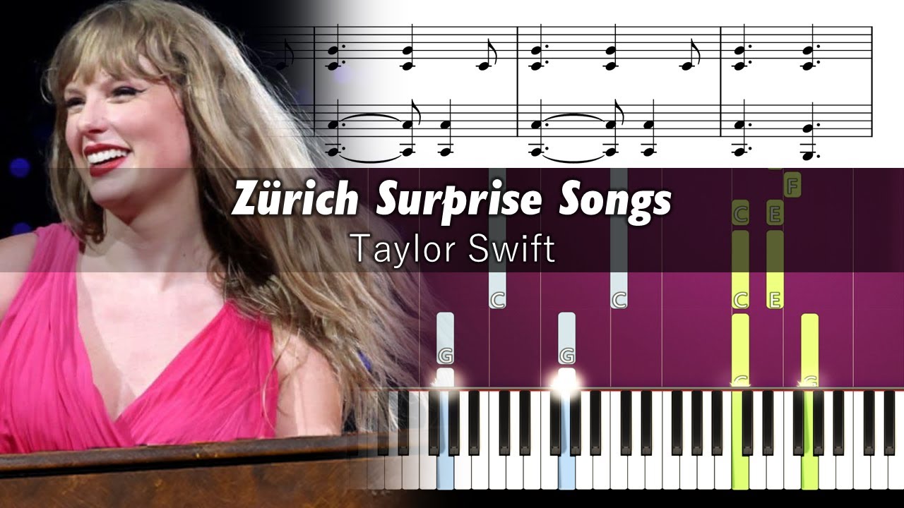 Taylor Swift - Zurich Surprise Songs - Accurate Piano Tutorial with Sheet Music - YouTube Music