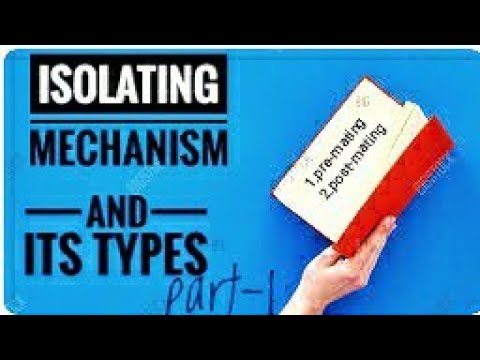Isolating mechanism: Types of isolating mechanism - YouTube