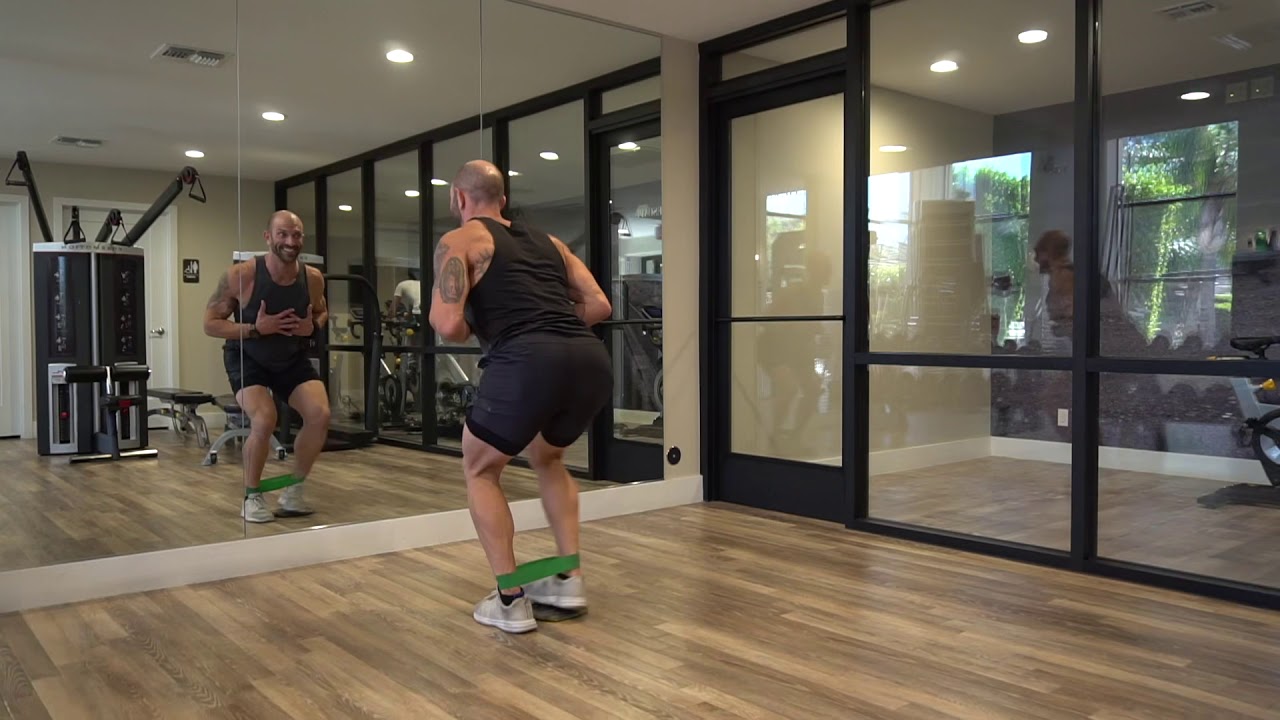 Banded Lateral Hip Slides - YouTube