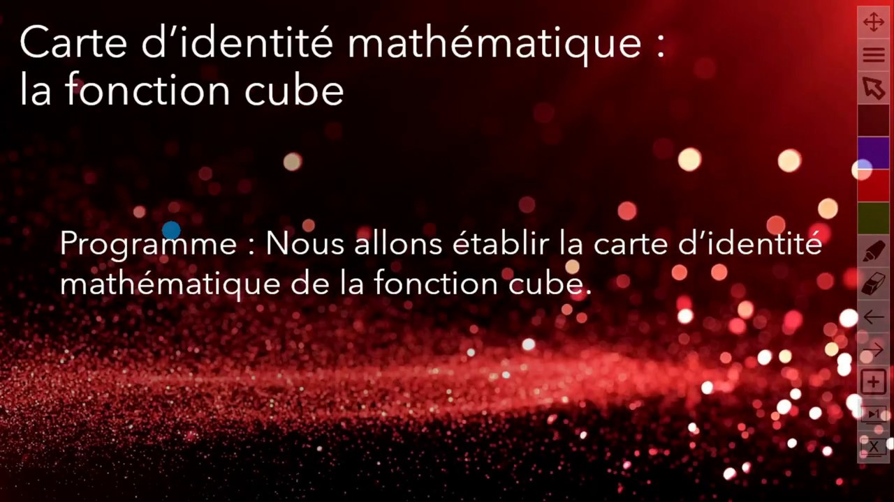 Chapitre 15 : Carte d'identité mathématique de la fonction cube - YouTube